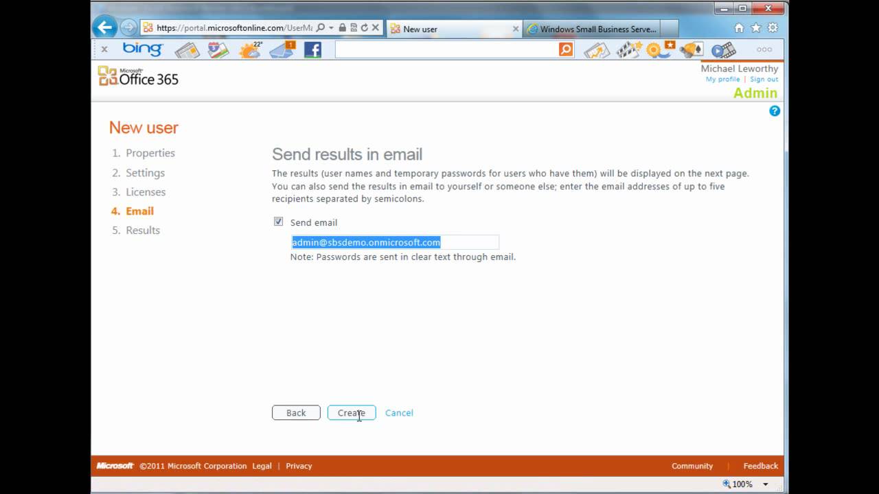 SBS 2011 Essentials and Office 365 Video 1