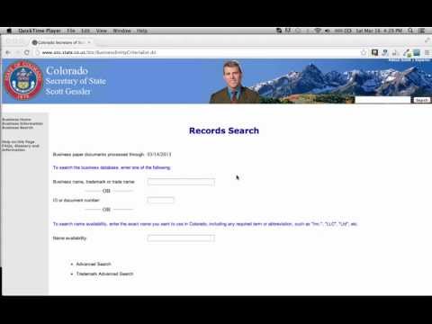Colorado Secretary of State Business Search