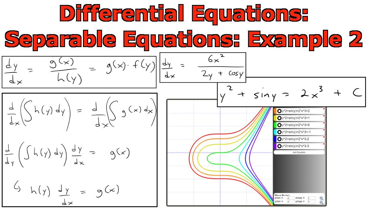 Differential Equations: Separable Equations: Example 2