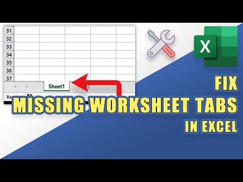 HOW TO FIX: Missing Worksheet Tabs in Excel