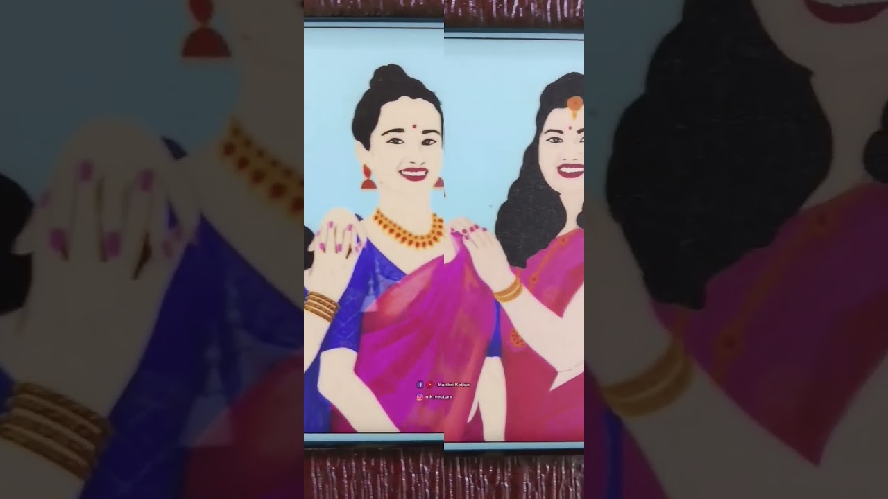 Customised Vector art frame❤️