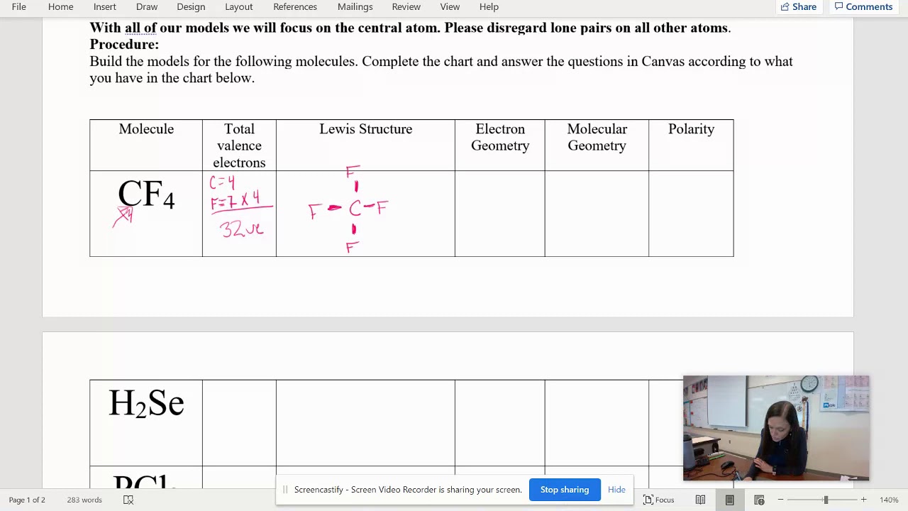 Gen. Chem: Phet Molecular Models Lab