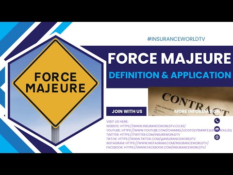 Explained!!!! Force Majeure: Meaning and Application | #insuranceworldtv | #forcemajeure