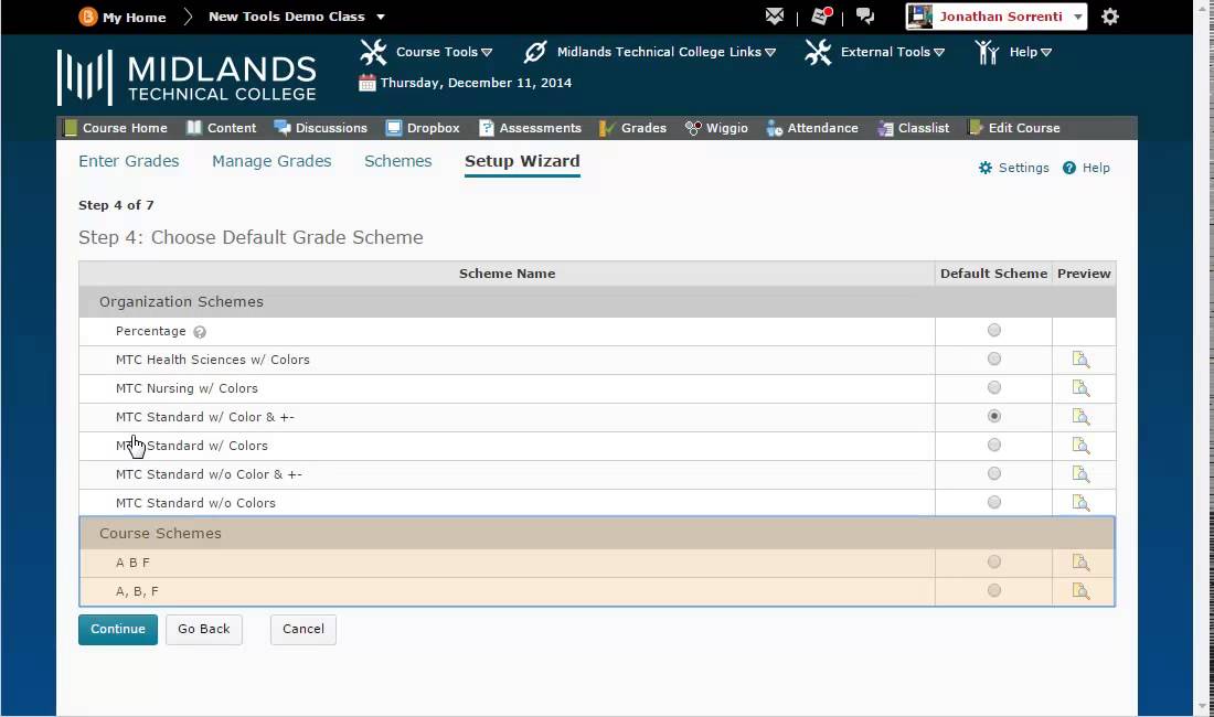 D2L Brightspace v10.4 Grade Book Setup Wizard