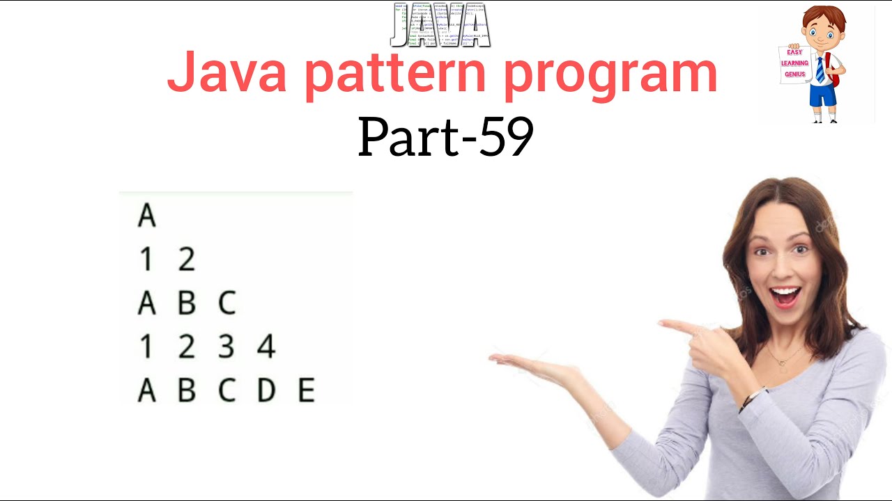 Java pattern program tutorial part 59 Easy Learning Genius