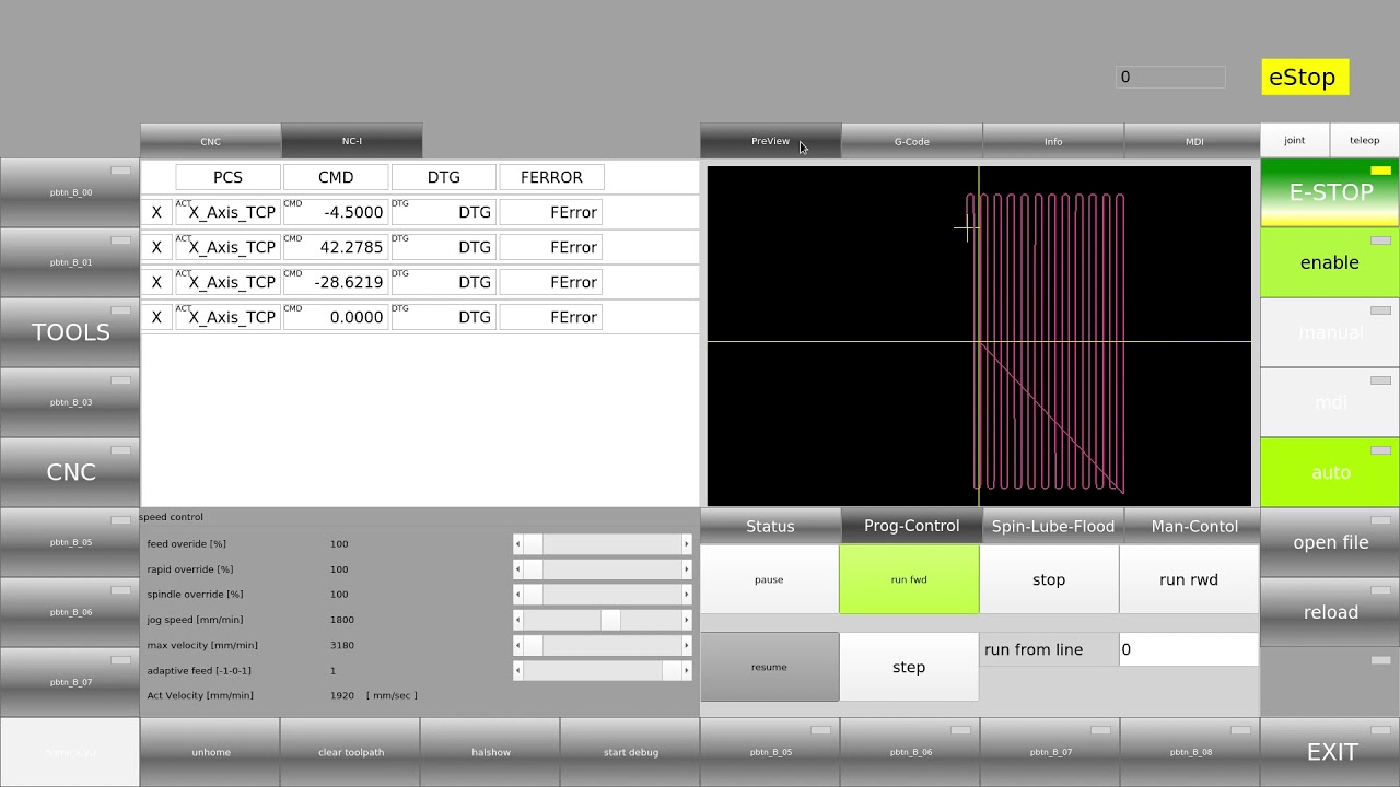 LinuxCNC & EtherCAT Qt HMI
