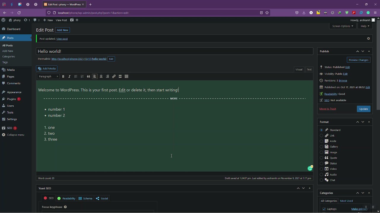 all about text formatting in WordPress(AM)
