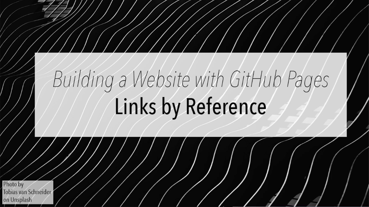 GitHub Pages: Links by Reference