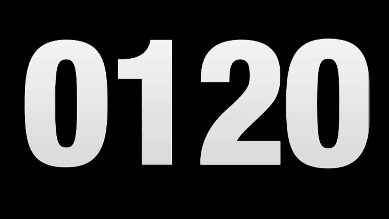120 seconds countdown timer full screen 4k