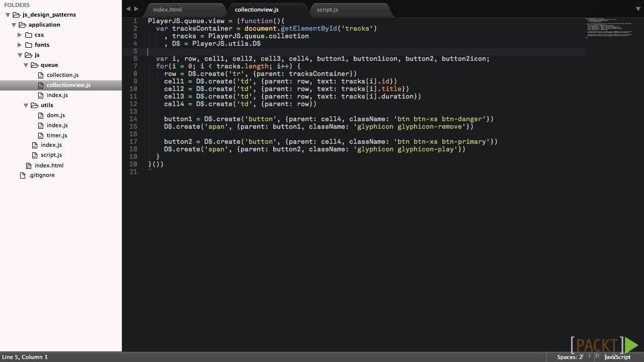 Mastering JavaScript Design Patterns: Modularizing the Application Using Namespaces | packtpub.com