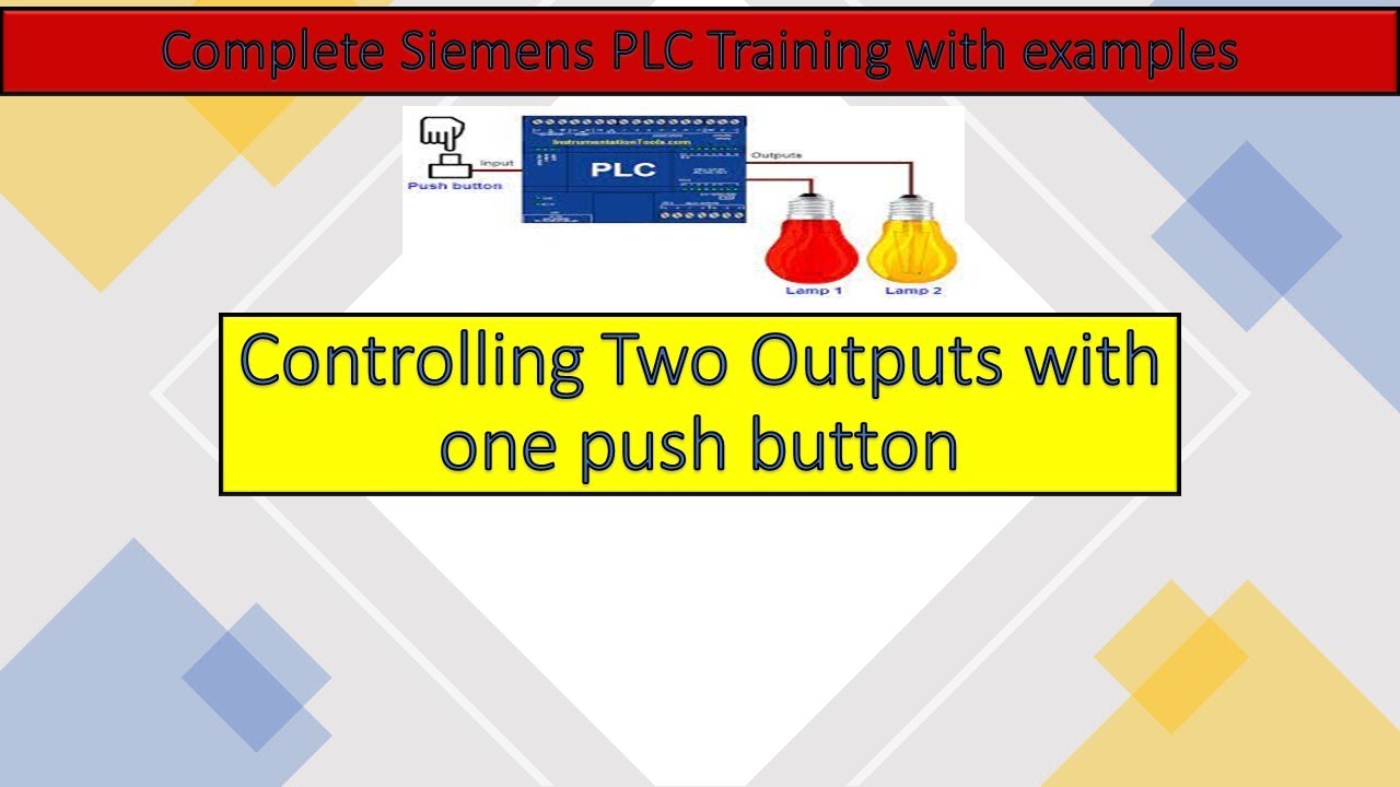 PLC Siemens LOGO Tutorial (Controlling Two outputs with one push button)