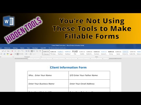 Make Your Own Fillable Word Form Today! | How To Make Fillable Forms in Word Super Fast!