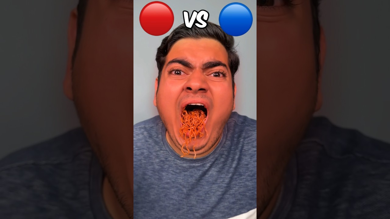 Left or Right!? 🥵 (Color Food Challenge) #shorts