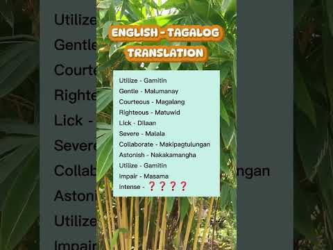English - Tagalog Translation #english#vocabulary #learnenglish #shorts #