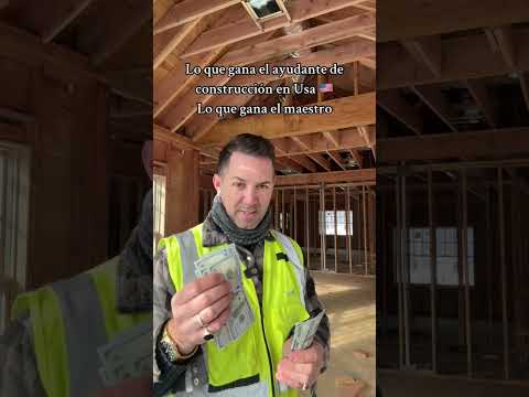 Cuánto gana un maestro y un ayudante de construcción en Estados Unidos #construction #extranjero