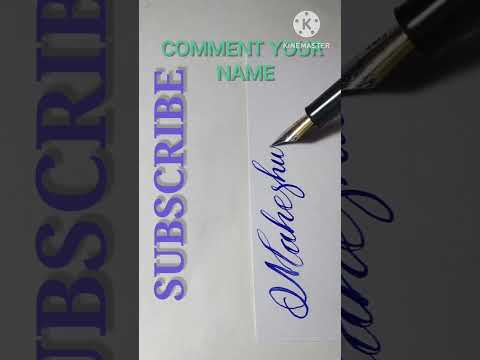 calligraphy style Subscribers request name"Maheshwari"#cursive #calligraphy #shorts #viral