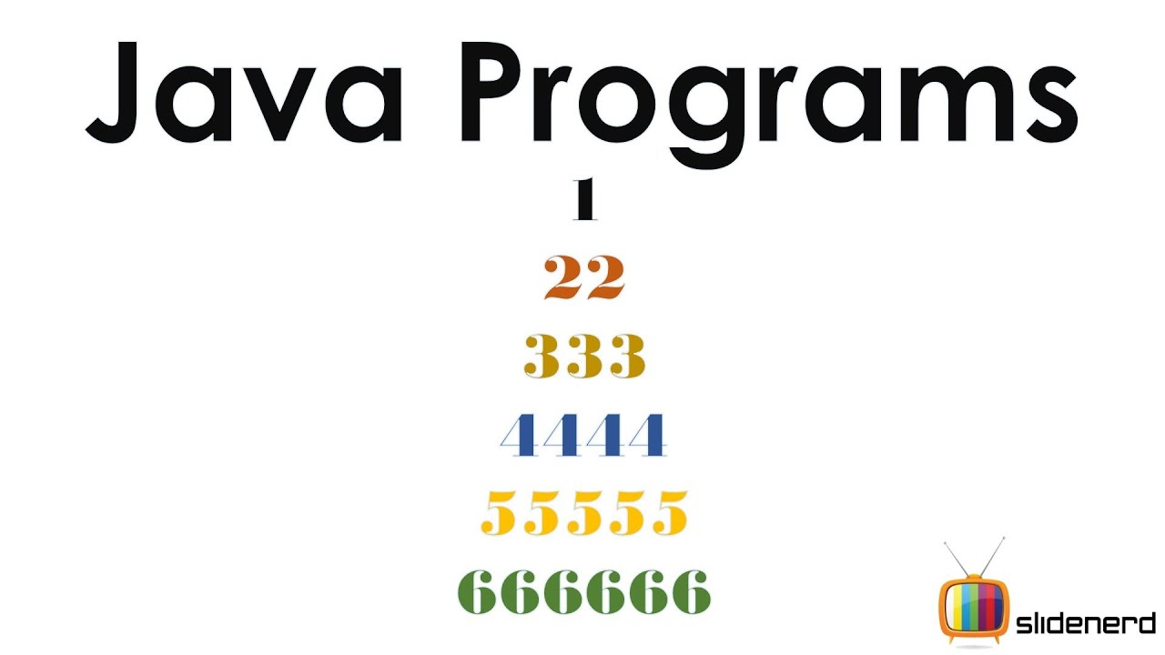 64 Java Patterns Numeric 2, |