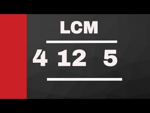 LCM of 4 12 5