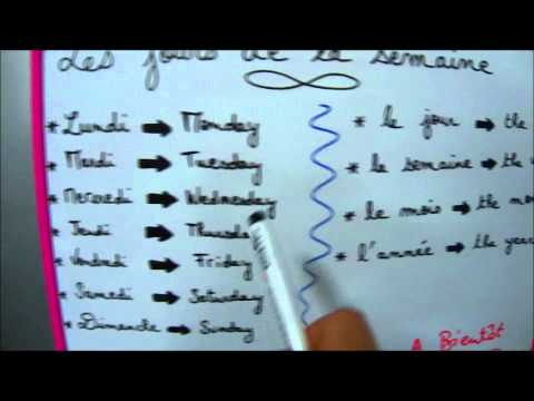 Weekdays in FRENCH!
