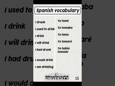 Useful Spanish vocabulary tiempos de tomar