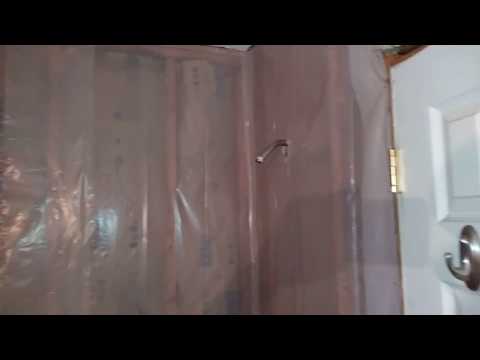 Install a shower poly moisture Vapor Barrier, diy build a shower for beginners