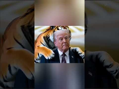 donald trump with tiger #trump #donaldtrump #usa