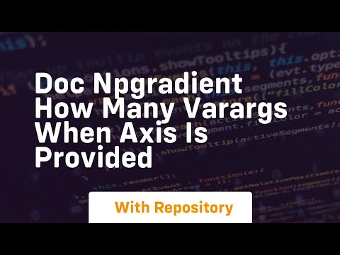 doc npgradient how many varargs when axis is provided