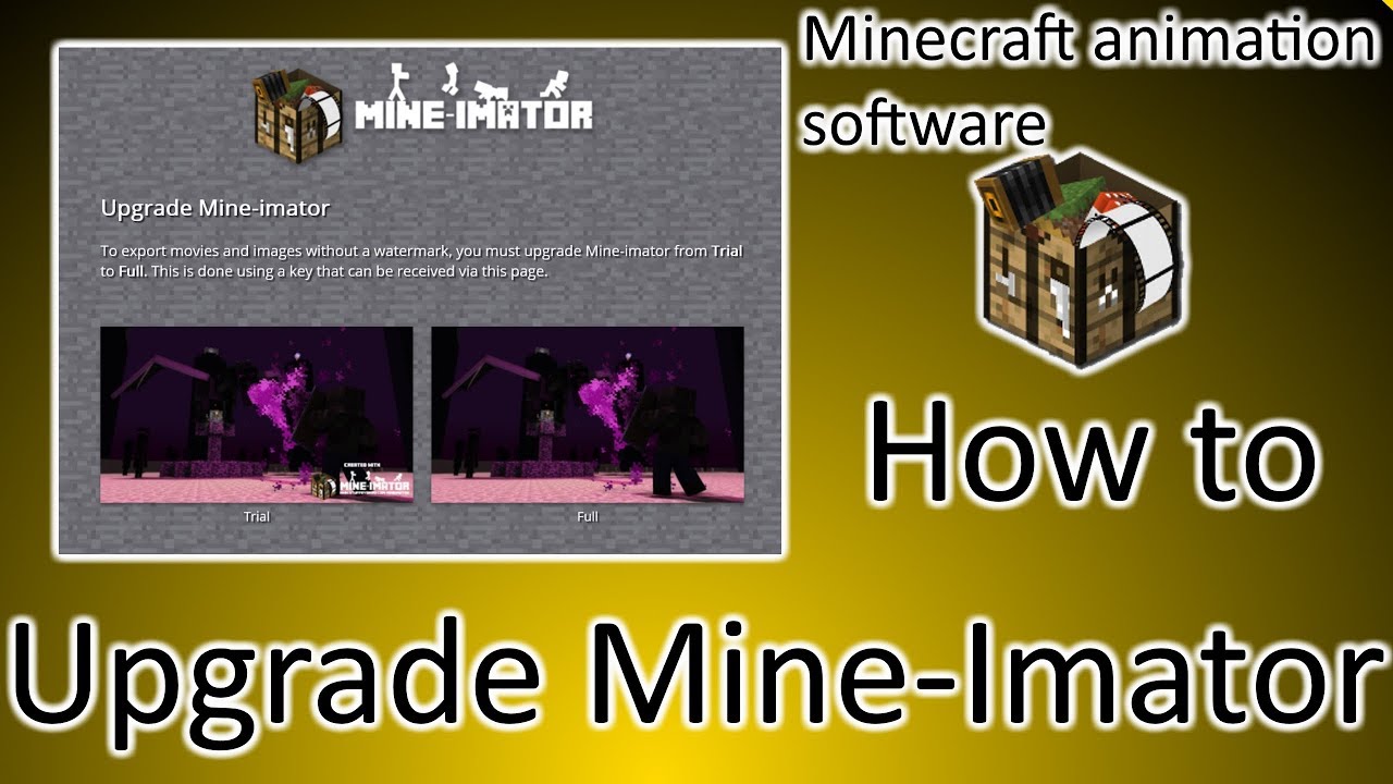 How to upgrade mine imator minecraft animations software