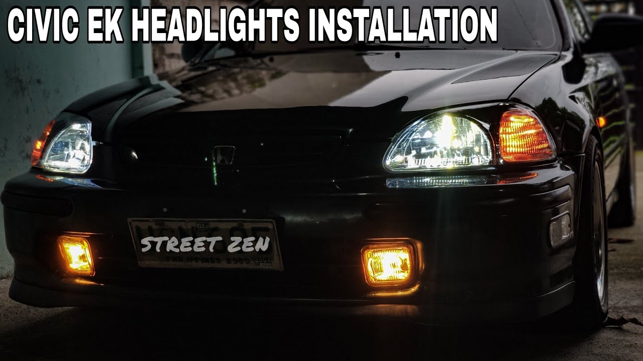 Civic EK Headlights Installation