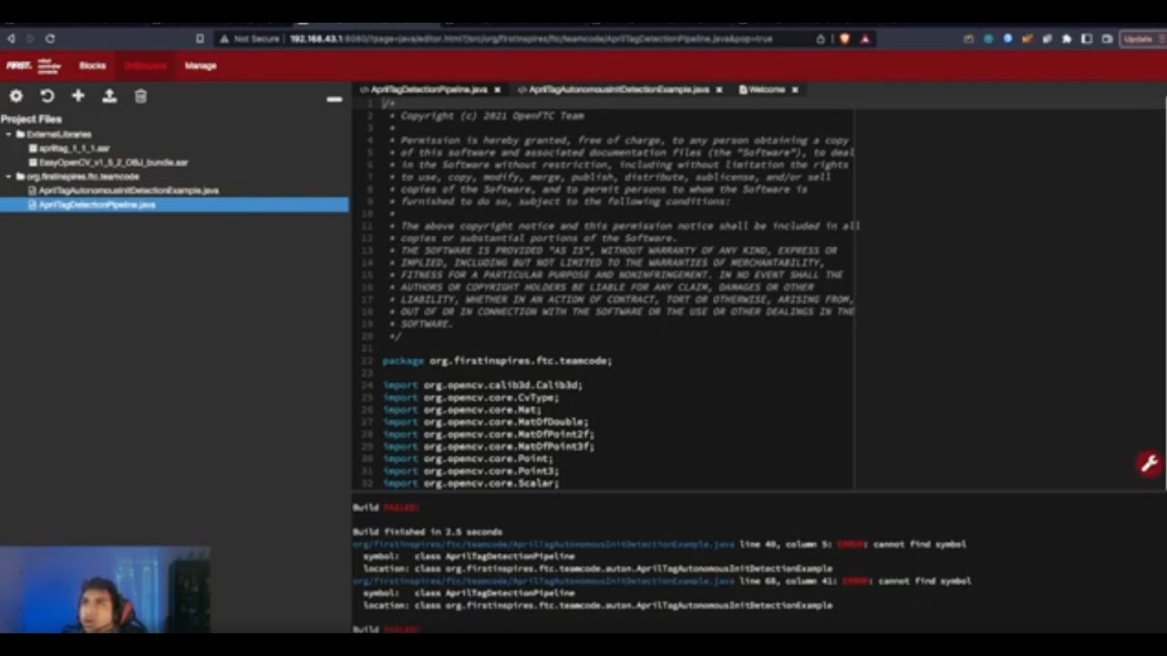 FTC 6547's April Tag Detection using ONBOT JAVA Tutorial