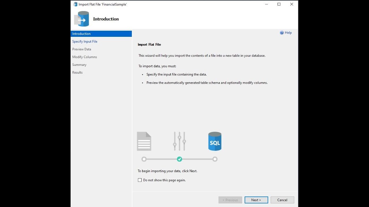 Importing Flat File using Import Flat file option into SSMS #sql #sqlserver #sqlforbeginners