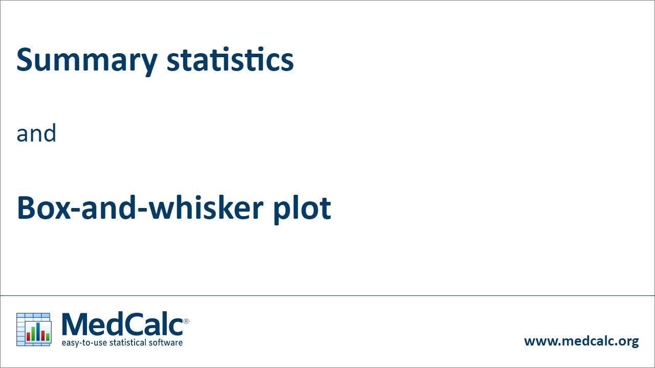 Summary statistics