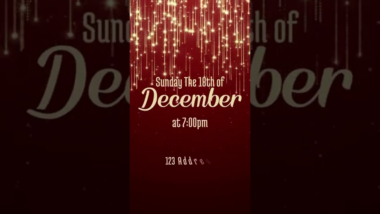 Animated Holiday Party Invitation in Red/Burgandy