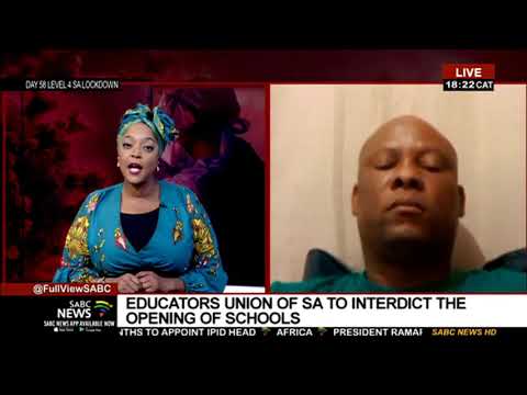 Educators Union of South Africa to oppose the reopening of schools