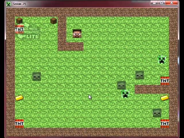 Creeper run away. Minecraft inspired minigame Minecraft Map