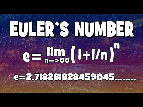 Euler's Number (e).A very important number in mathematics also base of natural Log By mathOgenius
