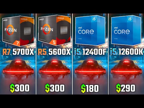RYZEN 5700X vs RYZEN 5600X vs i5-12400F vs i5-12600K | Test in 6 Games