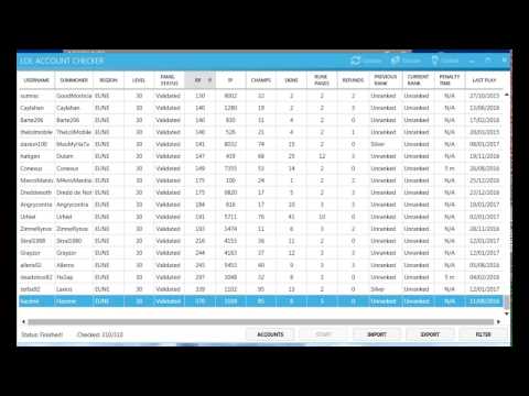 FREE EUNE Accounts / LEAGUE OF LEGEND / LOL Account Checker/ COMBO2