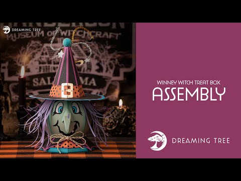SVG File - Winney Witch Treat Box - Assembly Tutorial (For Cricut, Silhouette, and ScanNCut)