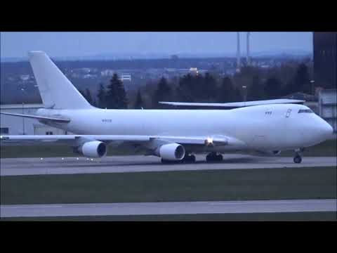Kalitta Air B747-400F (N701CK) departs Leipzig/Halle [LEJ/EDDP]