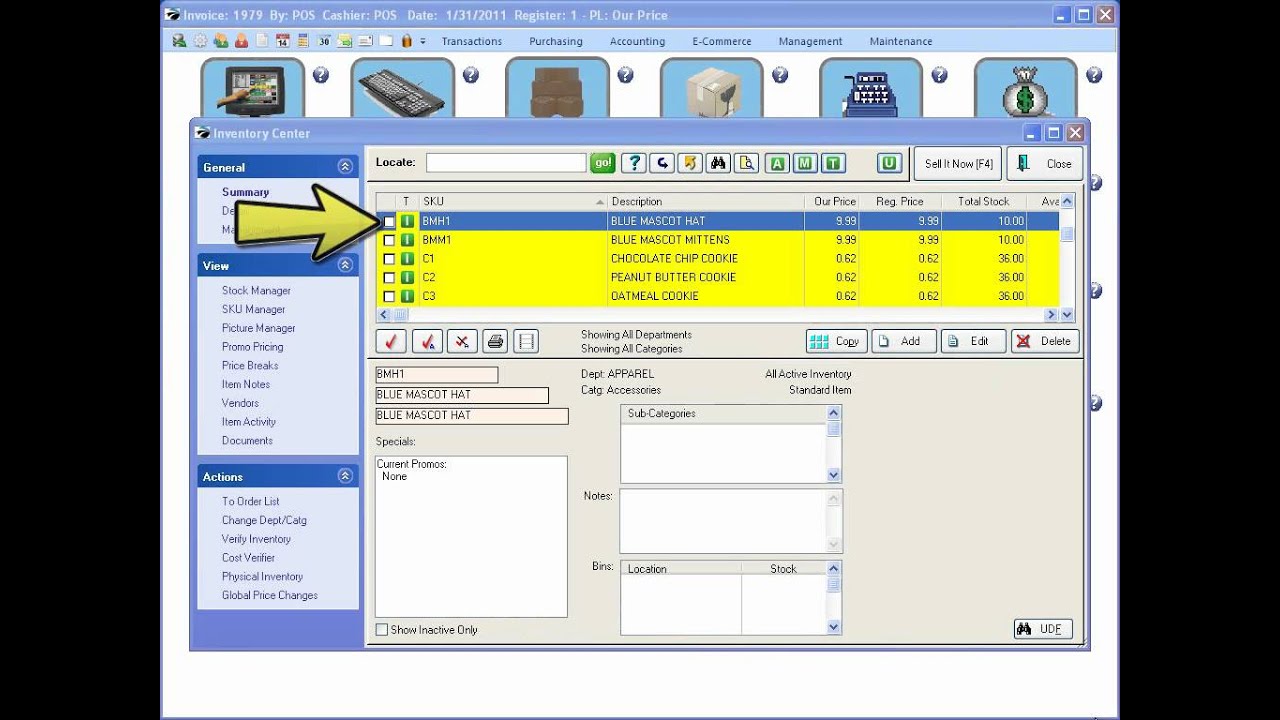 Adding Editing Inventory