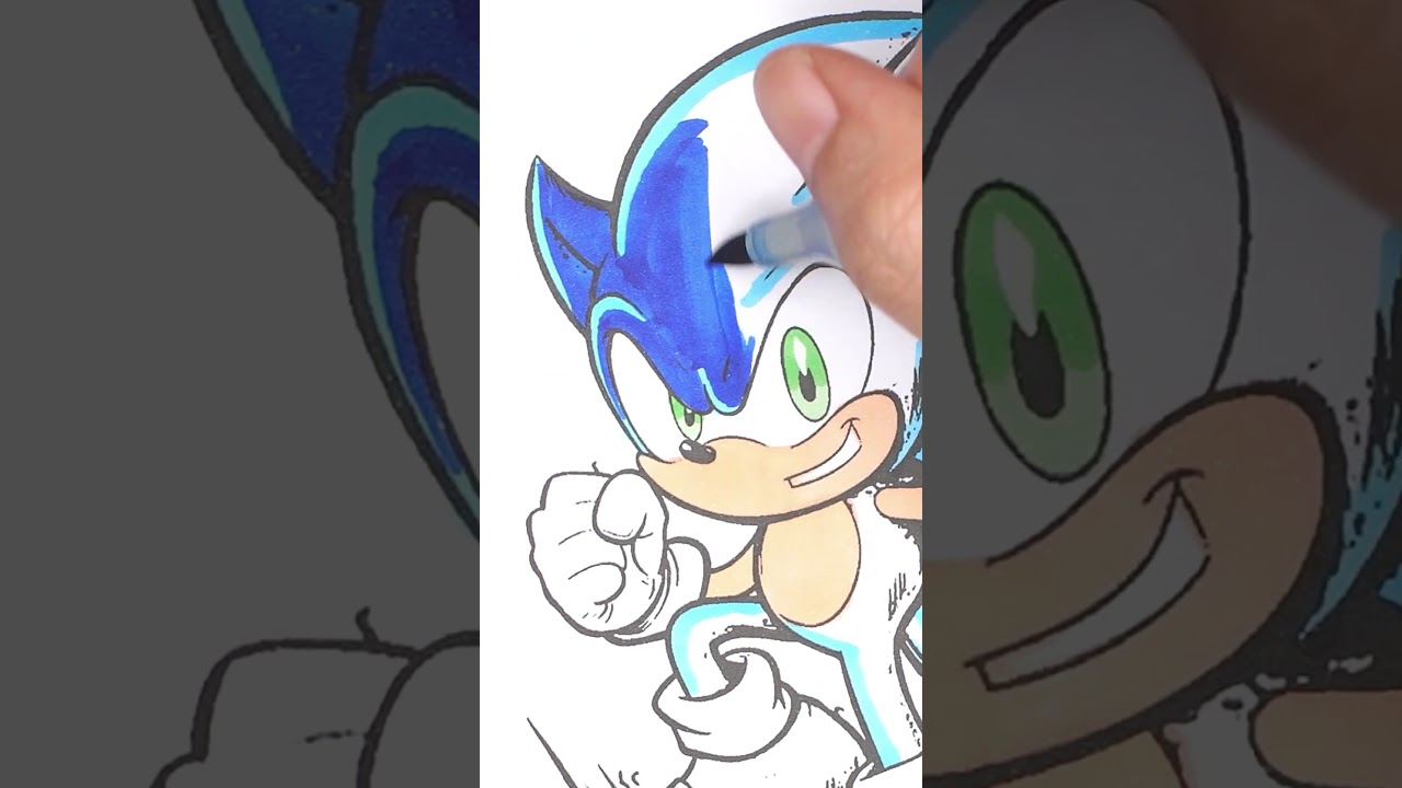 Sonic The Hedgehog #copicmarkers #sonic #hedgehog #coloringpages