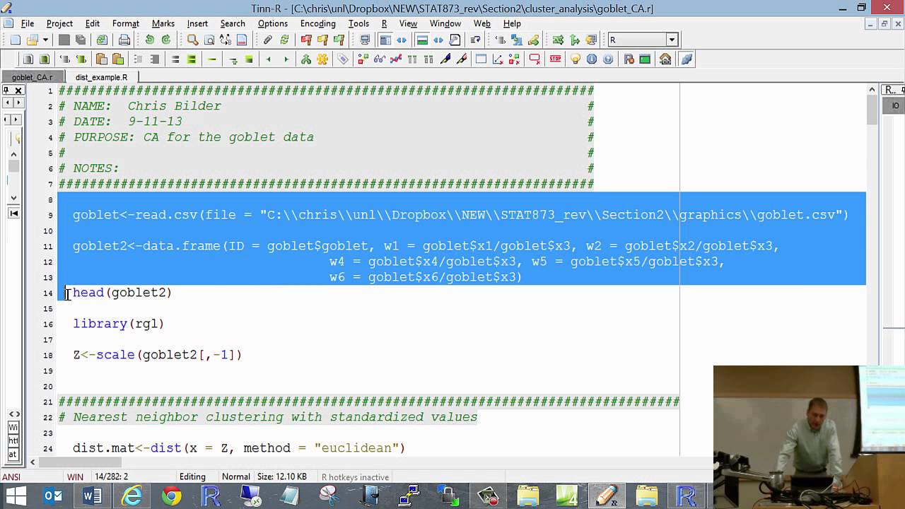 Applied Multivariate Statistical Analysis - Class #19