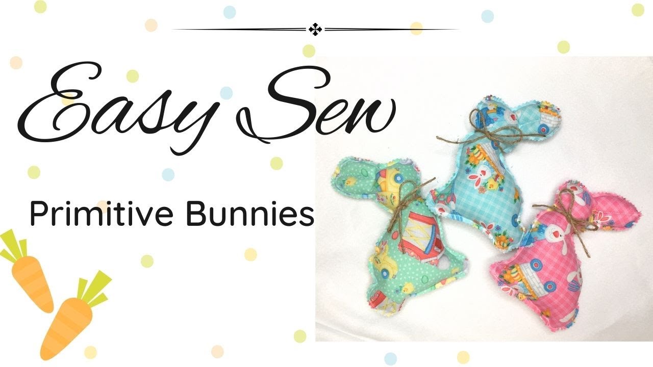 Easter Bunny Trio Sewing Tutorial, Learn to sew Easter  gifts
