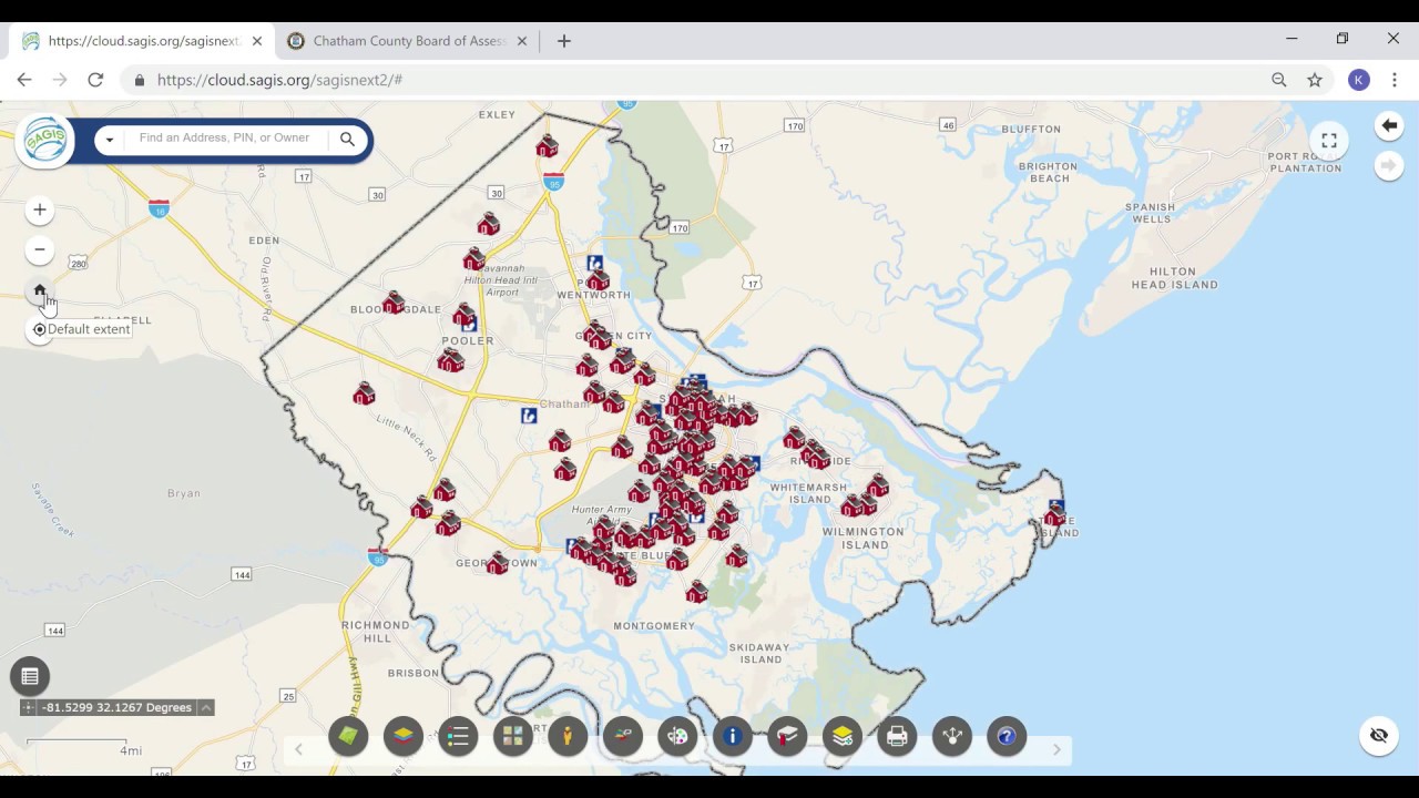 General Map Navigation on www.SAGIS.org