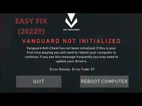 How to Fix Valorant Error Code 57 : Vanguard is not initalized (2022)