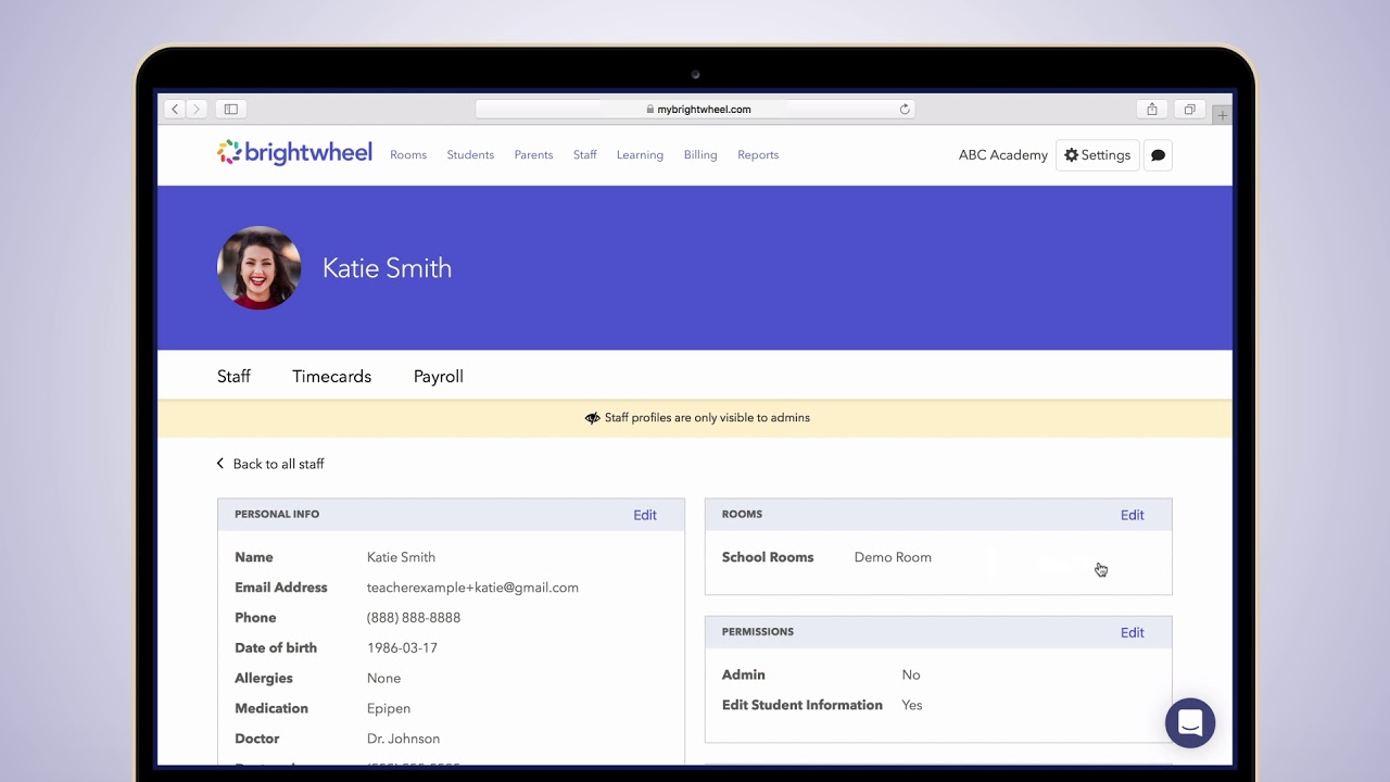 Brightwheel: Staff Profiles