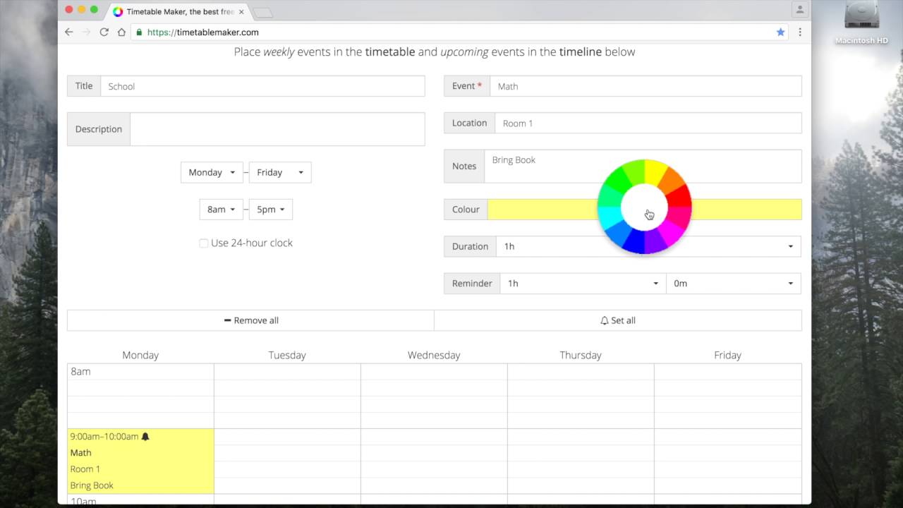 Getting Started with Timetable Maker