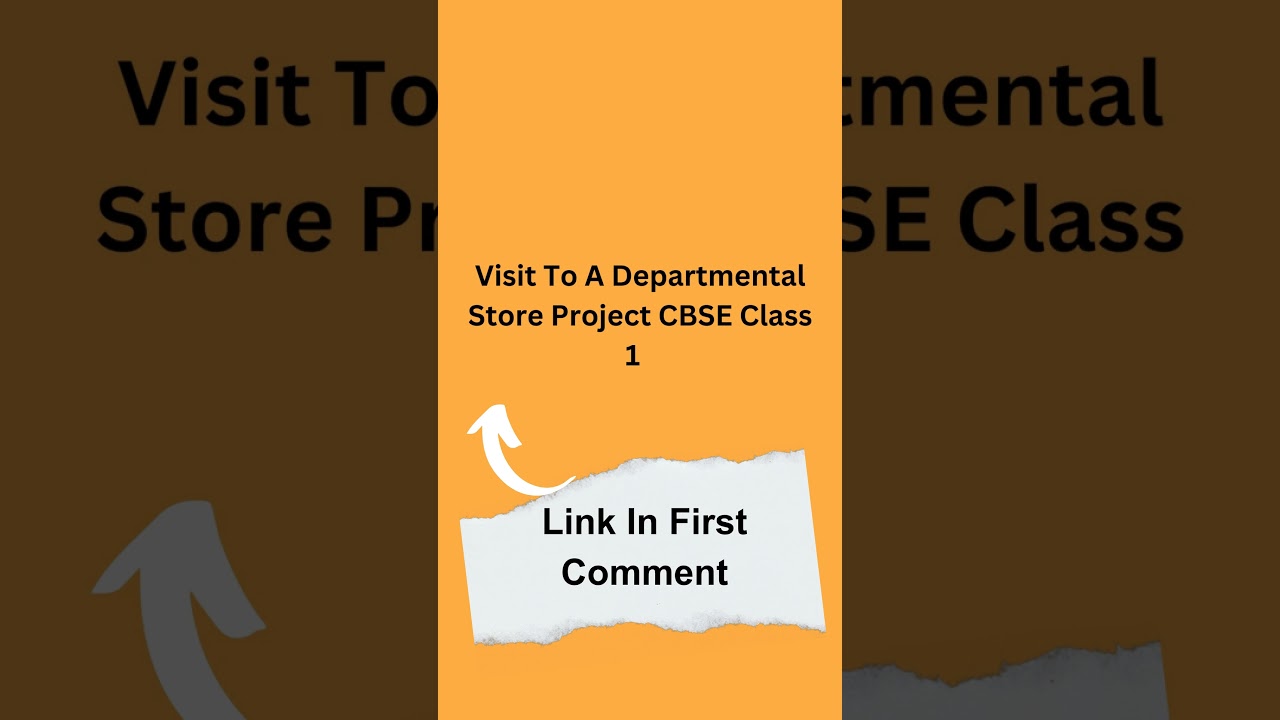 Visit To A Departmental Store Project CBSE Class 11