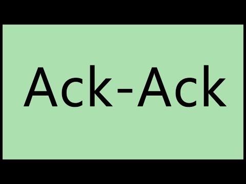 Ack-Ack Word Pronunciation
